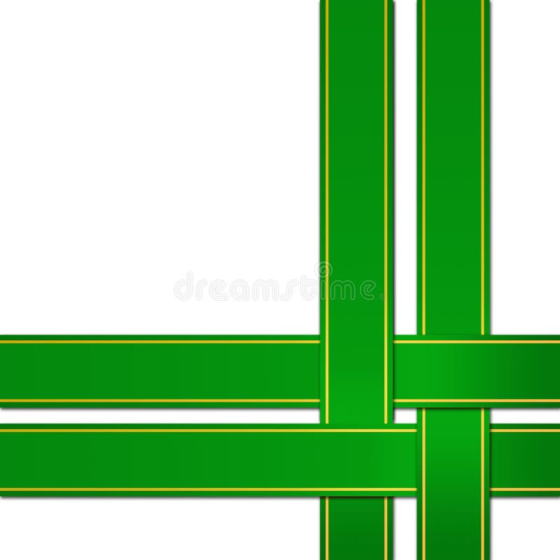 Bande verte illustration stock. Illustration du noeud - 7210696