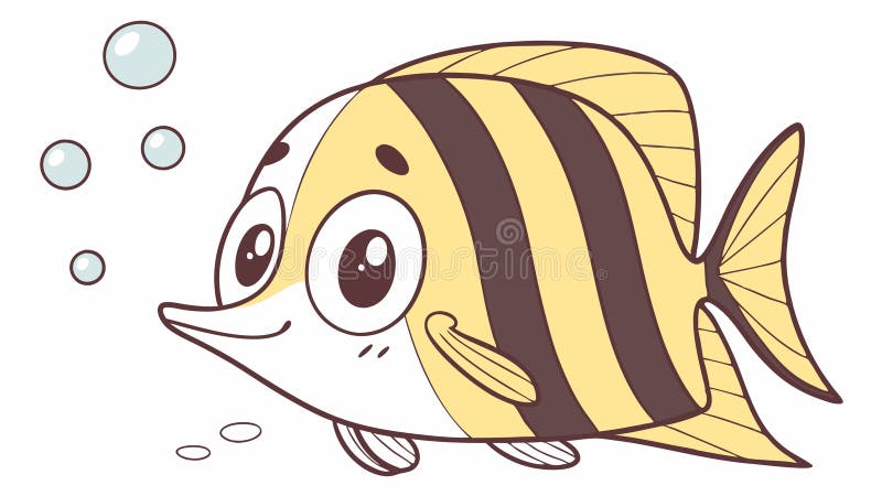 Banded Butterflyfish Fish Tender Jumps Post Office Vector Stock Vector ...