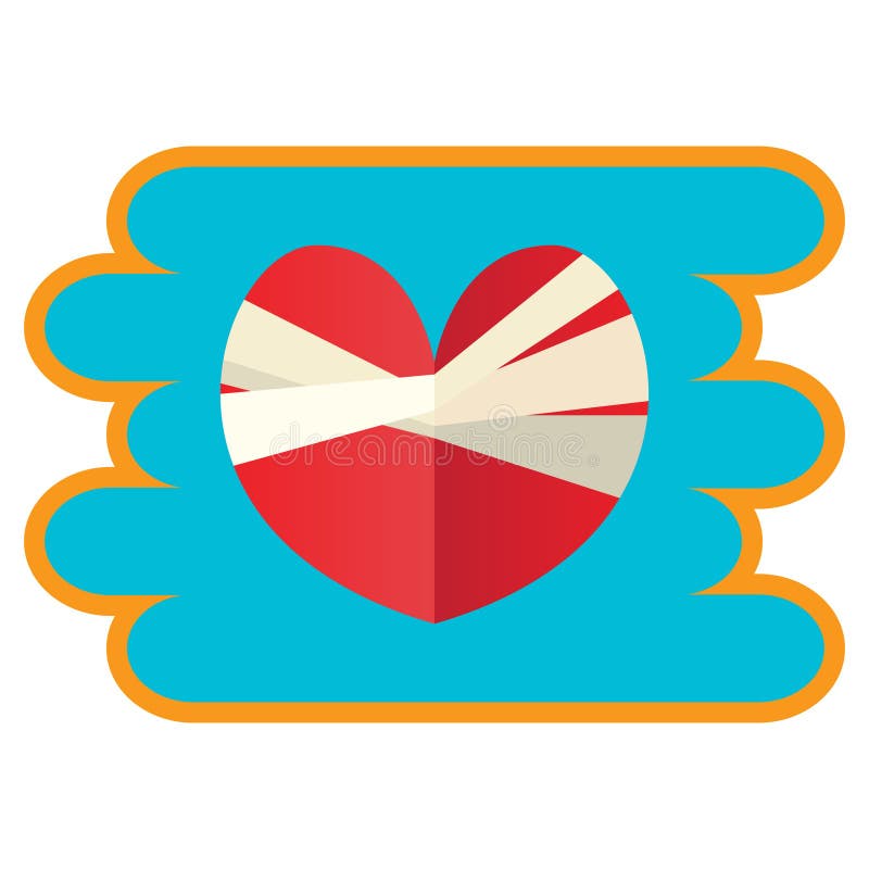 Banded Love. Vector Illustration Decorative Design Stock Vector ...