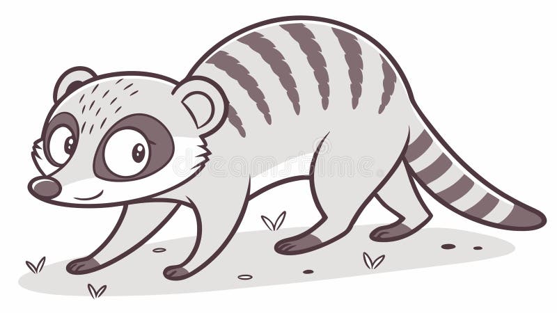 Banded Mongoose Withdrawn Stay House Vector Stock Vector - Illustration ...