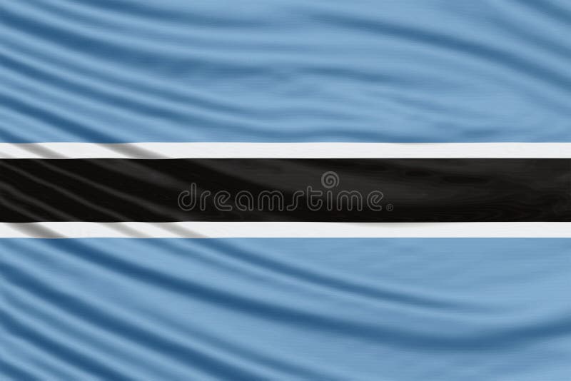 Bandeira Botsuana Acende Bandeira Nacional Ilustração Stock ...