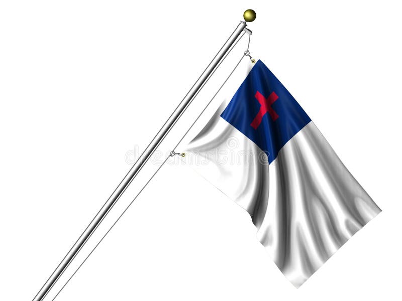 Bandeira cristã isolada ilustração stock. Ilustração de religioso - 7712730