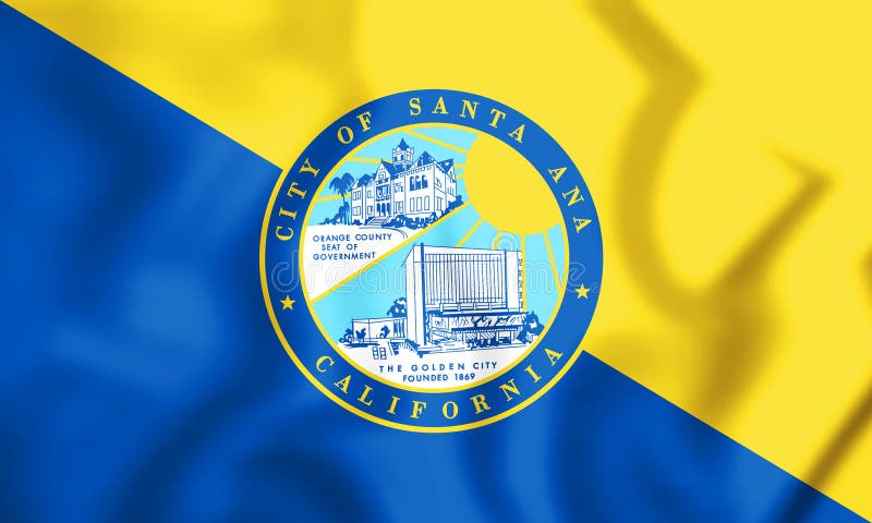 Bandeira 3D De Santa Ana California, EUA Ilustração Stock - Ilustração ...