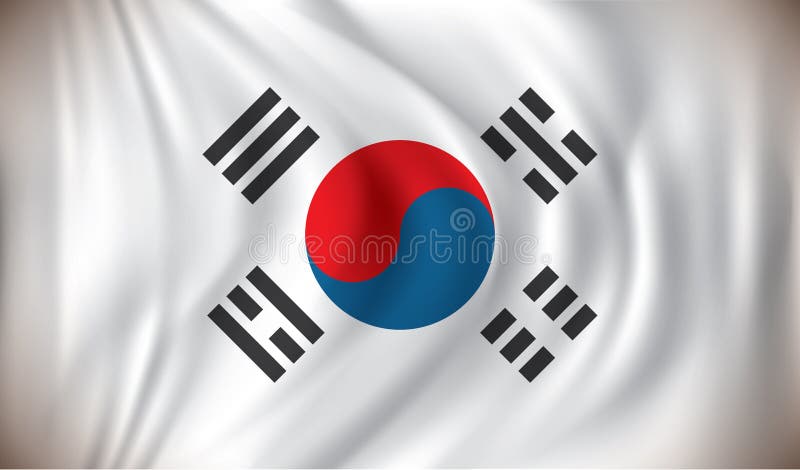 Bandeira de Coreia do Sul ilustração do vetor. Ilustração de coreia ...