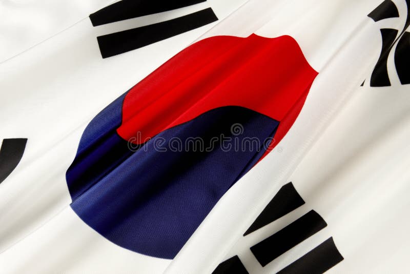 Bandeira de Coreia do Sul foto de stock. Imagem de coreia - 12645360