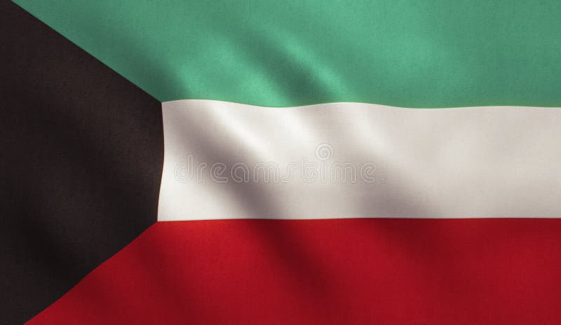Bandeira de Kuwait foto de stock. Imagem de bandeira - 88870286