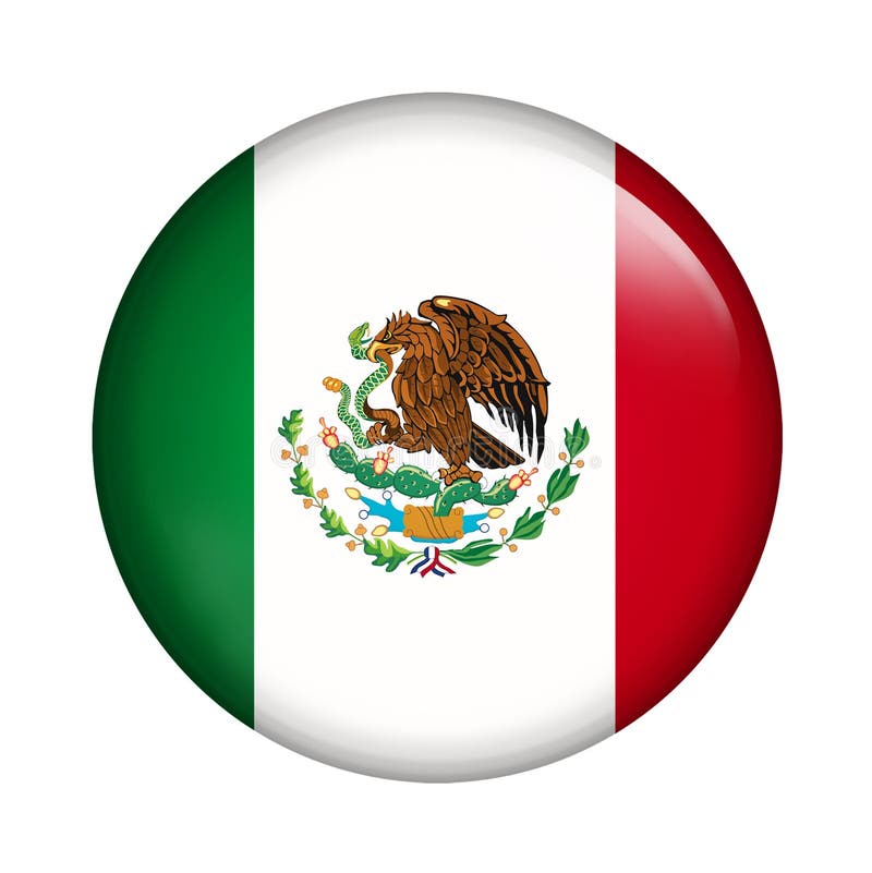 Bandeira de México ilustração stock. Ilustração de emblema - 10958042