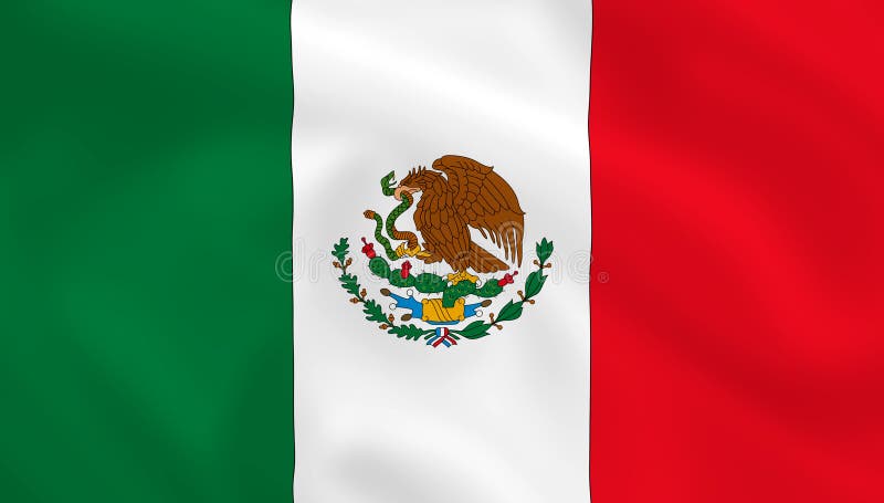 Bandeira de México ilustração stock. Ilustração de patriotismo - 4985174