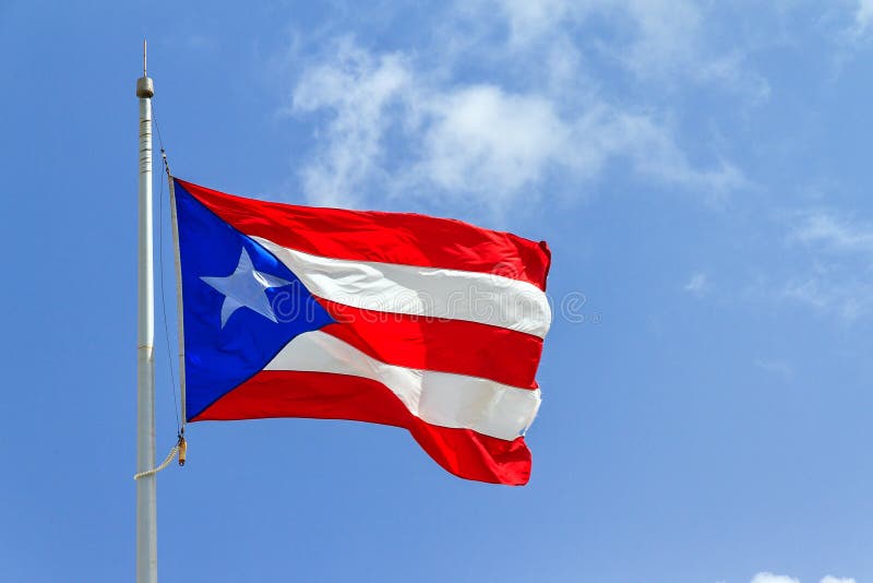 Bandeira de Puerto Rico ilustração stock. Ilustração de liberdade - 340835