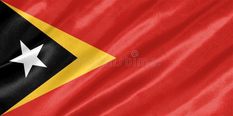 Bandeira de Timor-Leste imagem de stock. Imagem de emblema - 137087783