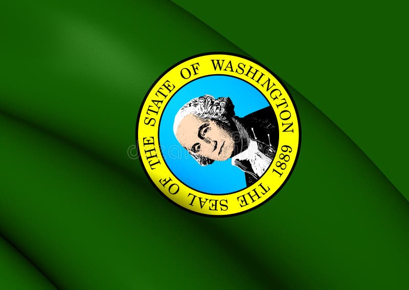 Bandeira De Washington, D C , EUA Ilustração Stock - Ilustração de ...