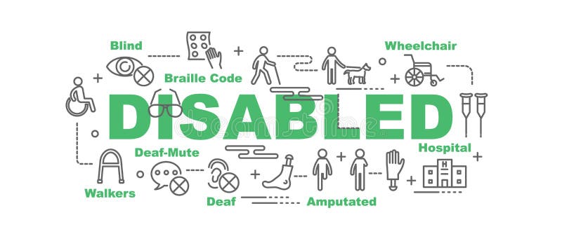 Bandeira Deficiente Do Vetor Ilustração do Vetor - Ilustração de orelha ...