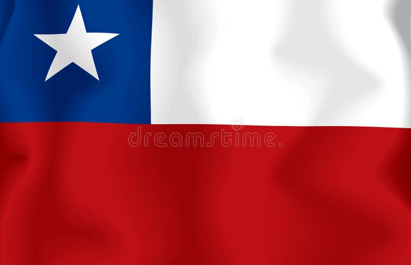 Bandeira do Chile ilustração stock. Ilustração de acenar - 6947371