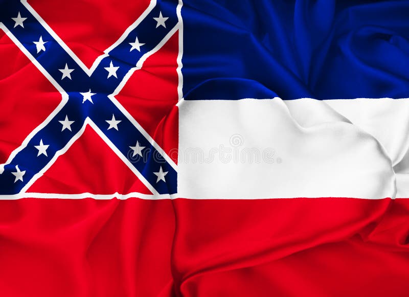 Bandeira Do Estado Dos Estados Unidos Do Mississippi No Design Abstrato ...