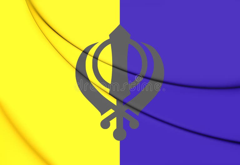 Bandeira do Khalistan ilustração stock. Ilustração de punjab - 97072866