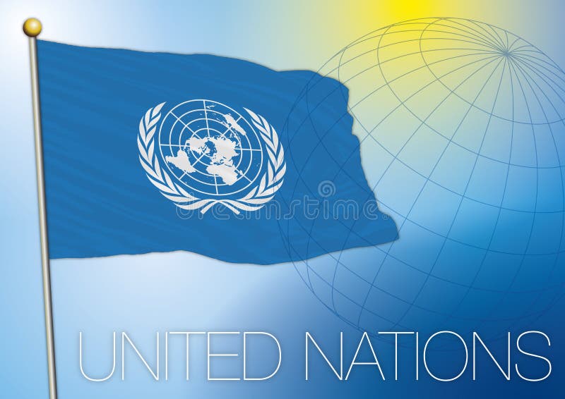 Bandeira Do Un United Nations Fotografia Editorial - Ilustração de ...