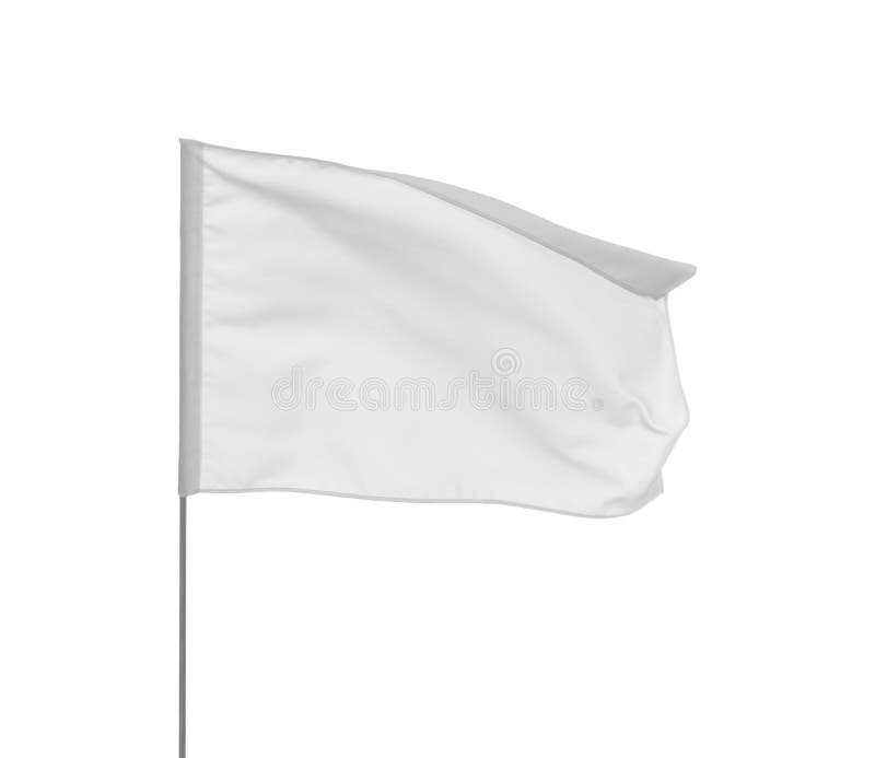 Bandeira Em Branco Isolada Em Branco. Mockup Para Design Foto de Stock ...