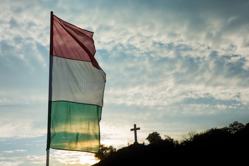 Bandeira cristã imagem de stock. Imagem de azul, fundir - 574413