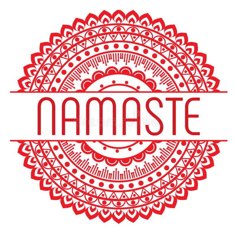 Bandeira Indiana Namaste Do Cumprimento Ilustração do Vetor ...