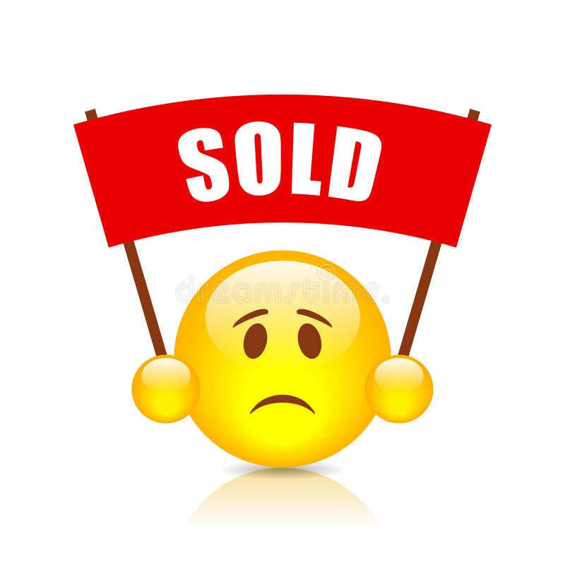 Bandeira vendida do vetor ilustração do vetor. Ilustração de varejo ...