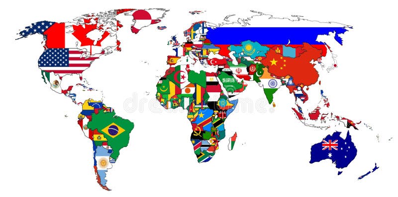 Bandeiras ilustração stock. Ilustração de bandeira, mundo - 10818716