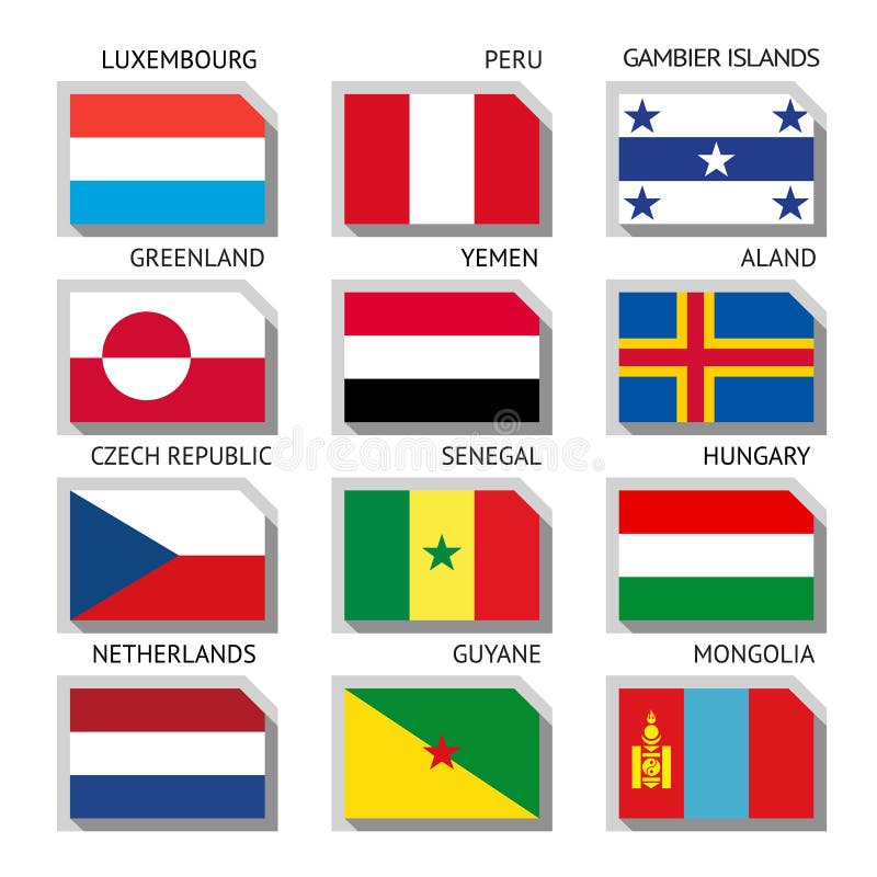 Bandeiras do mundo ilustração do vetor. Ilustração de oficial - 82358677