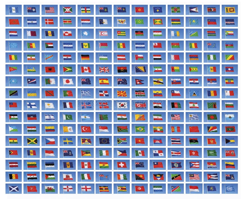 Bandeiras Nacionais Do Mundo Foto de Stock - Imagem de coreia, mundo ...