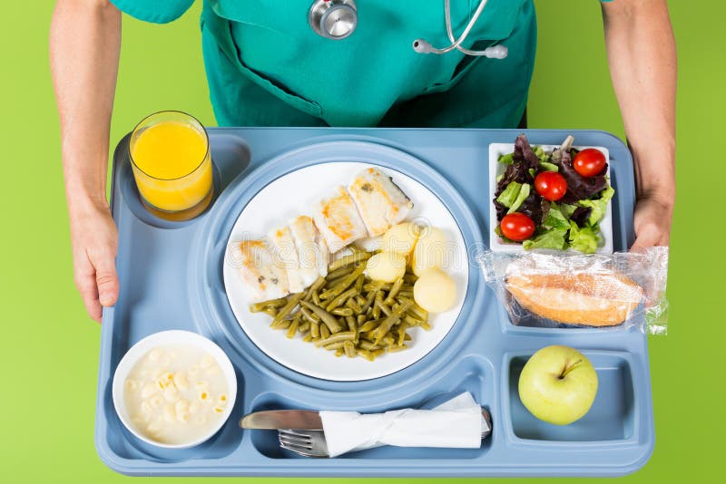 Bandeja De La Comida De Un Hospital Foto de archivo - Imagen de ...