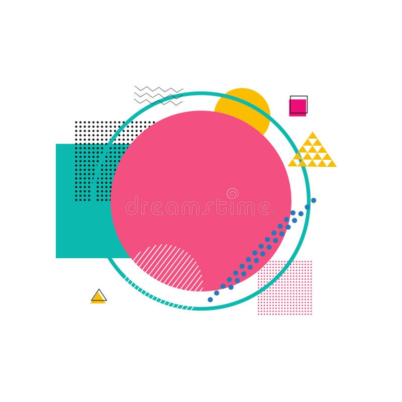 Bandera Abstracta Con Formas En El Ejemplo Del Vector Ilustración del ...