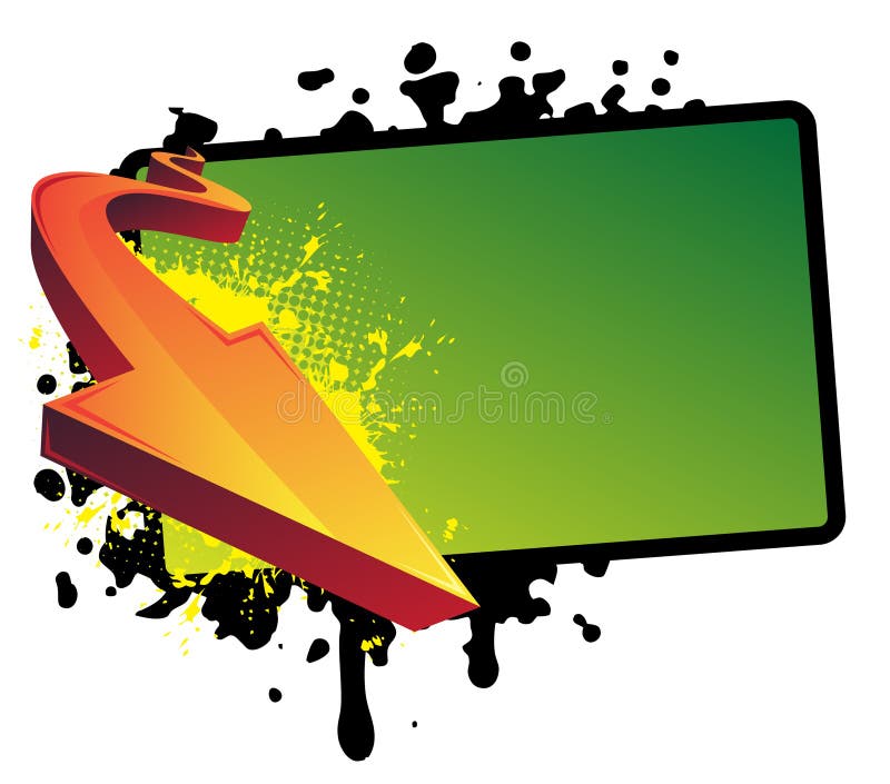 Bandera Abstracta Con La Flecha Ilustración del Vector - Ilustración de ...