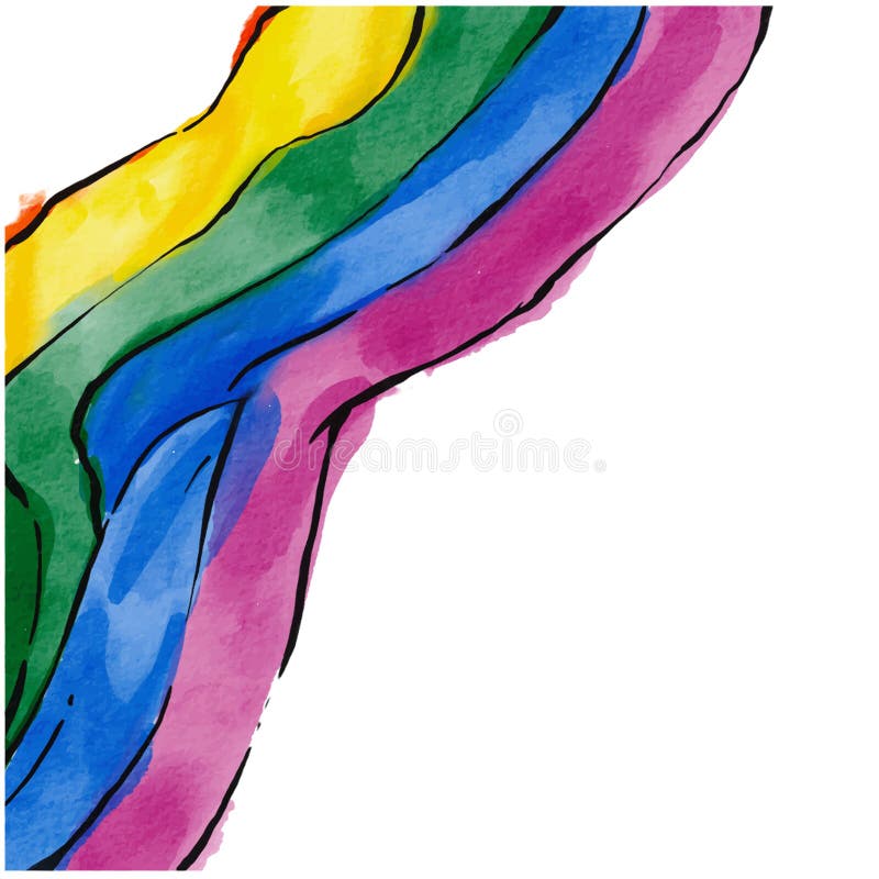 Bandera Arcoiris Acuarela Fondo Lgbt Concepto De Textura Mes De Orgullo