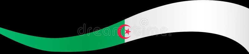 Bandera Argelina Ondeando Sobre Fondo Blanco Ilustración del Vector ...