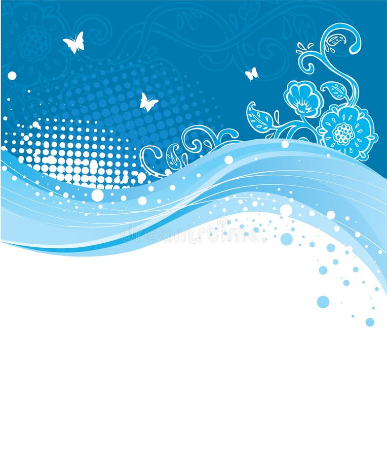 Bandera azul ilustración del vector. Ilustración de azul - 10802447