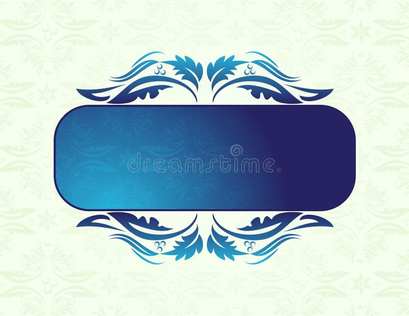 Bandera azul ilustración del vector. Ilustración de ornamento - 7345292