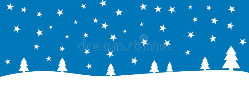 Bandera Azul De La Navidad Con Las Estrellas Stock de ilustración ...