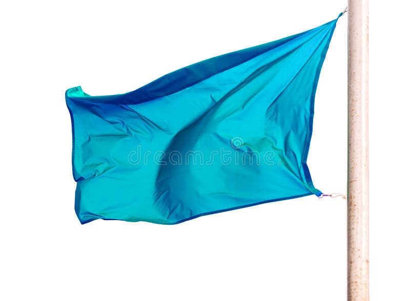 Bandera azul que agita foto de archivo. Imagen de blanco - 33493716