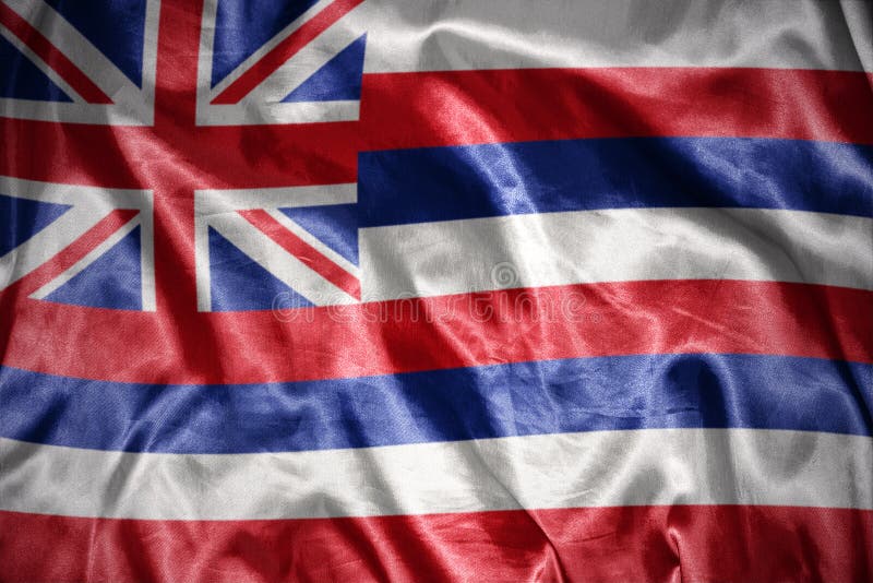 Bandera Brillante Del Estado De Hawaii Foto de archivo - Imagen de ...