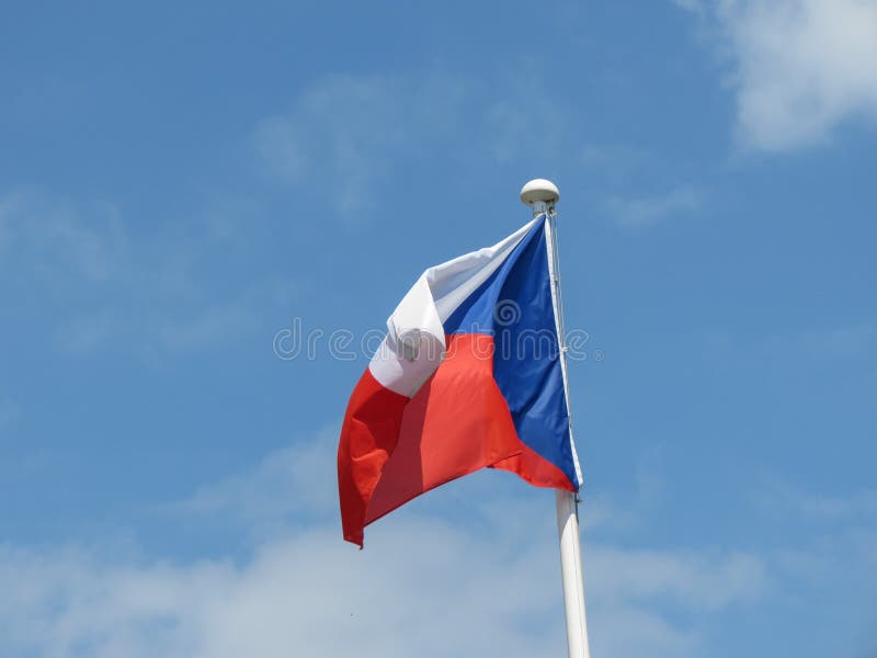 Bandera Checa De La República Checa Imagen de archivo - Imagen de ...