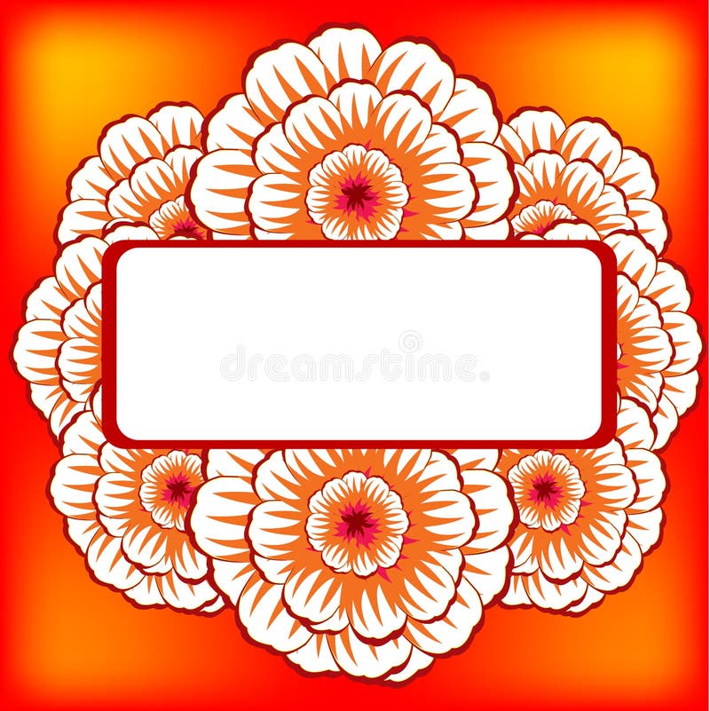 Bandera Colorida Con La Flor Ilustración del Vector - Ilustración de ...