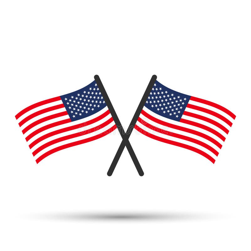 Bandera Cruzada De Los E.E.U.U. Ilustración del Vector - Ilustración de ...
