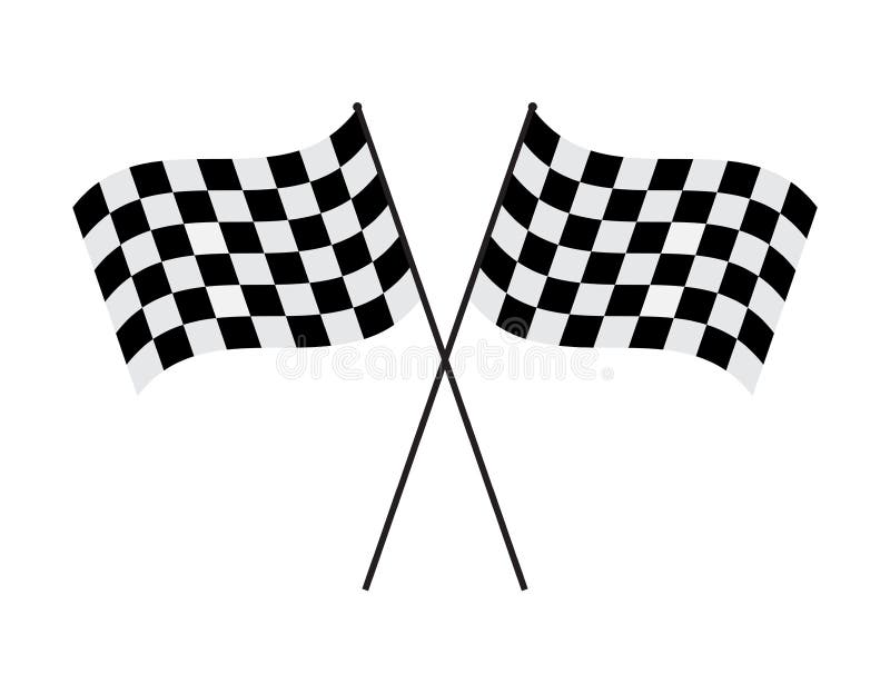 Bandera a Cuadros Cruzada Ejemplo Del Vector Ilustración del Vector ...