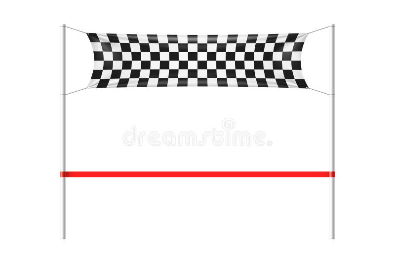 Bandera a Cuadros De La Meta Ilustración del Vector - Ilustración de ...