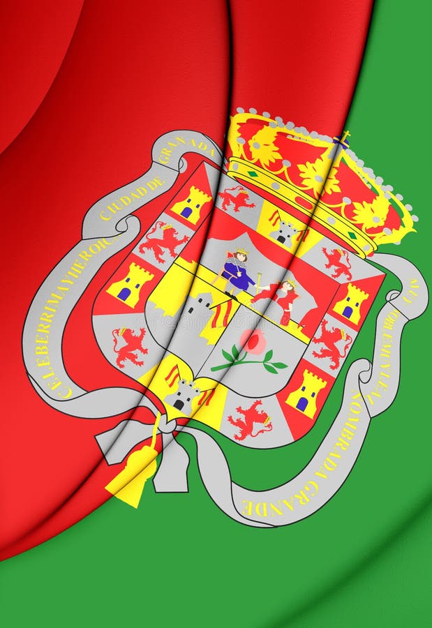 Bandera De La Ciudad De Granada, España Stock de ilustración ...