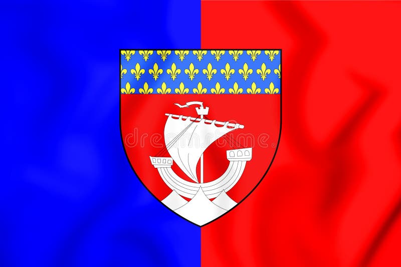 Bandera de París, Francia stock de ilustración. Ilustración de ...