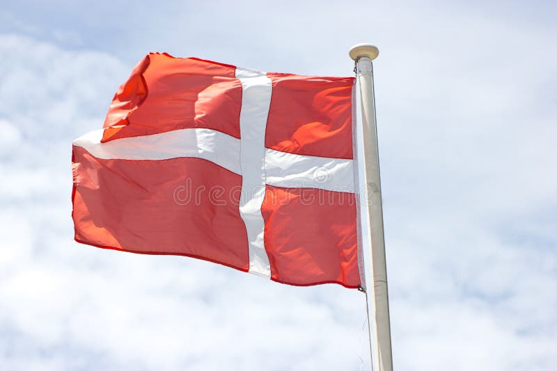 Bandera danesa imagen de archivo. Imagen de danés, azul - 37278771