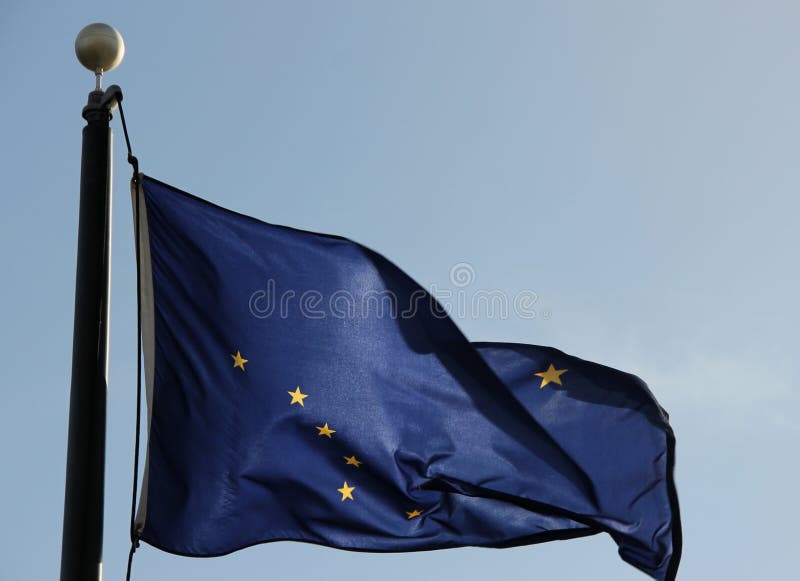 Bandera de Alaska imagen de archivo. Imagen de frente - 93856041