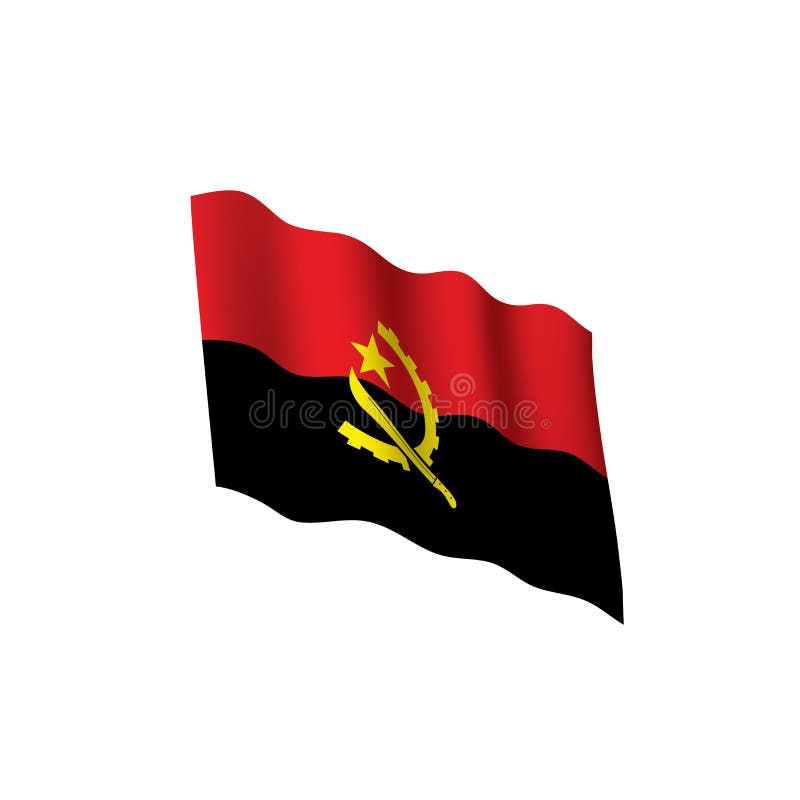 Bandera De Angola, Ejemplo Del Vector Ilustración del Vector ...