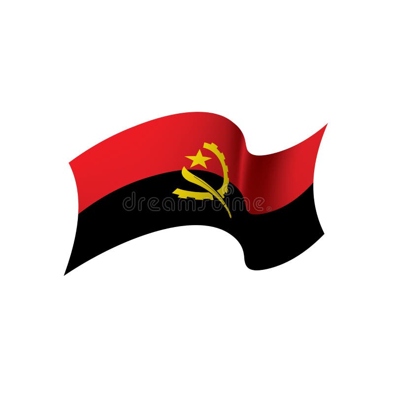 Bandera De Angola, Ejemplo Del Vector Ilustración del Vector ...