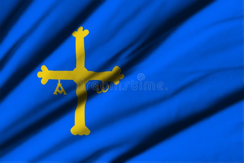 Icono De La Bandera De Asturias Stock de ilustración - Ilustración de ...