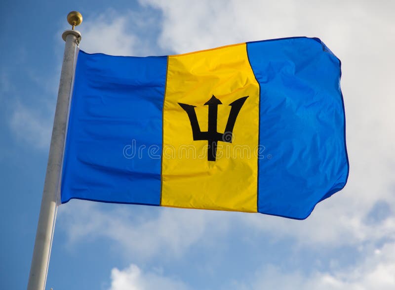 Bandera de Barbados imagen de archivo. Imagen de oeste - 104367051